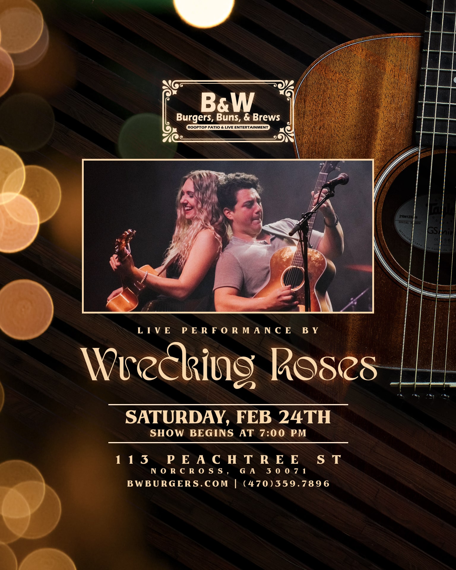 Wrecking Roses | B & W Burgers