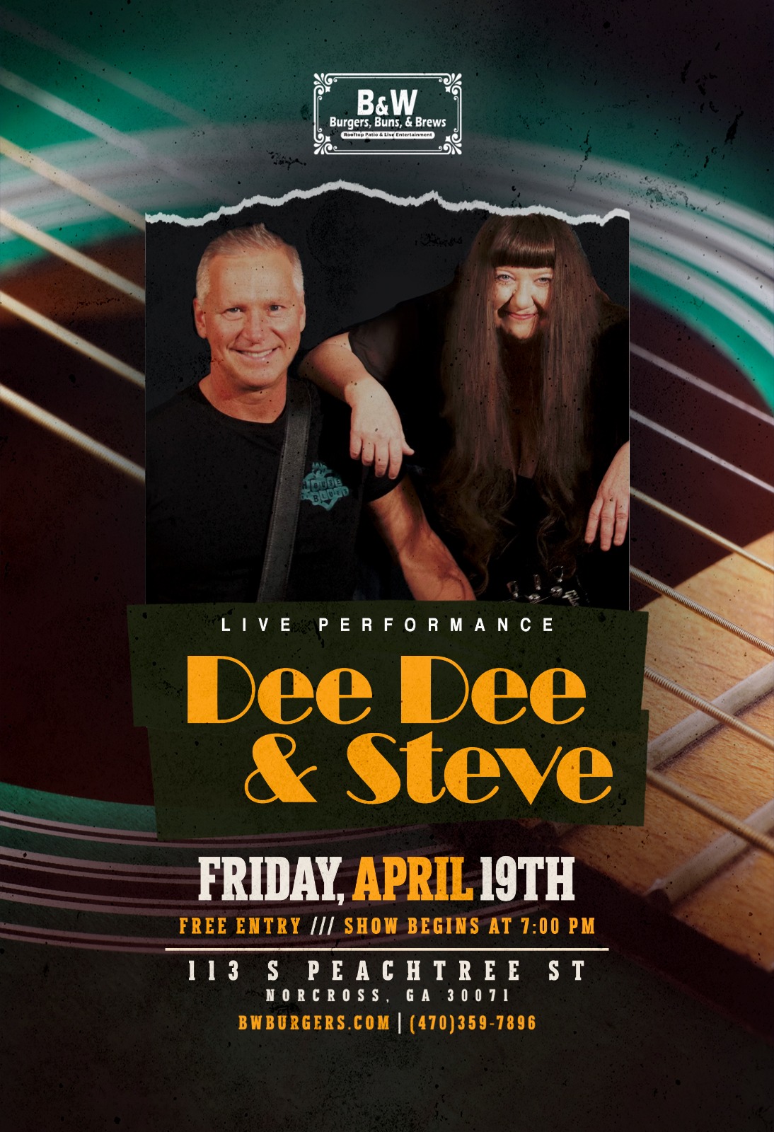 Dee Dee & Steve (FREE EVENT) | B & W Burgers