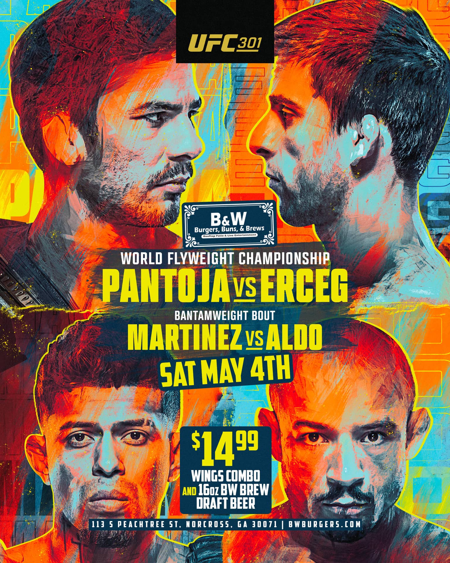 UFC 301 (FREE EVENT) | B & W Burgers