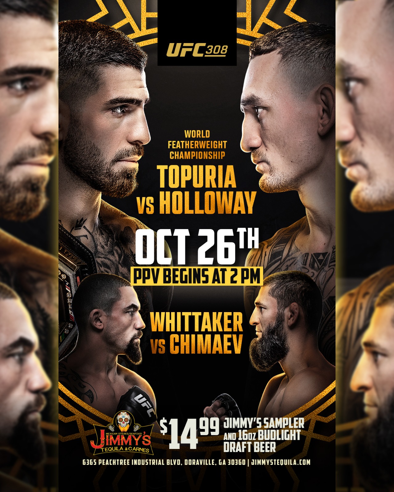 UFC 308 - Free Event | B & W Burgers