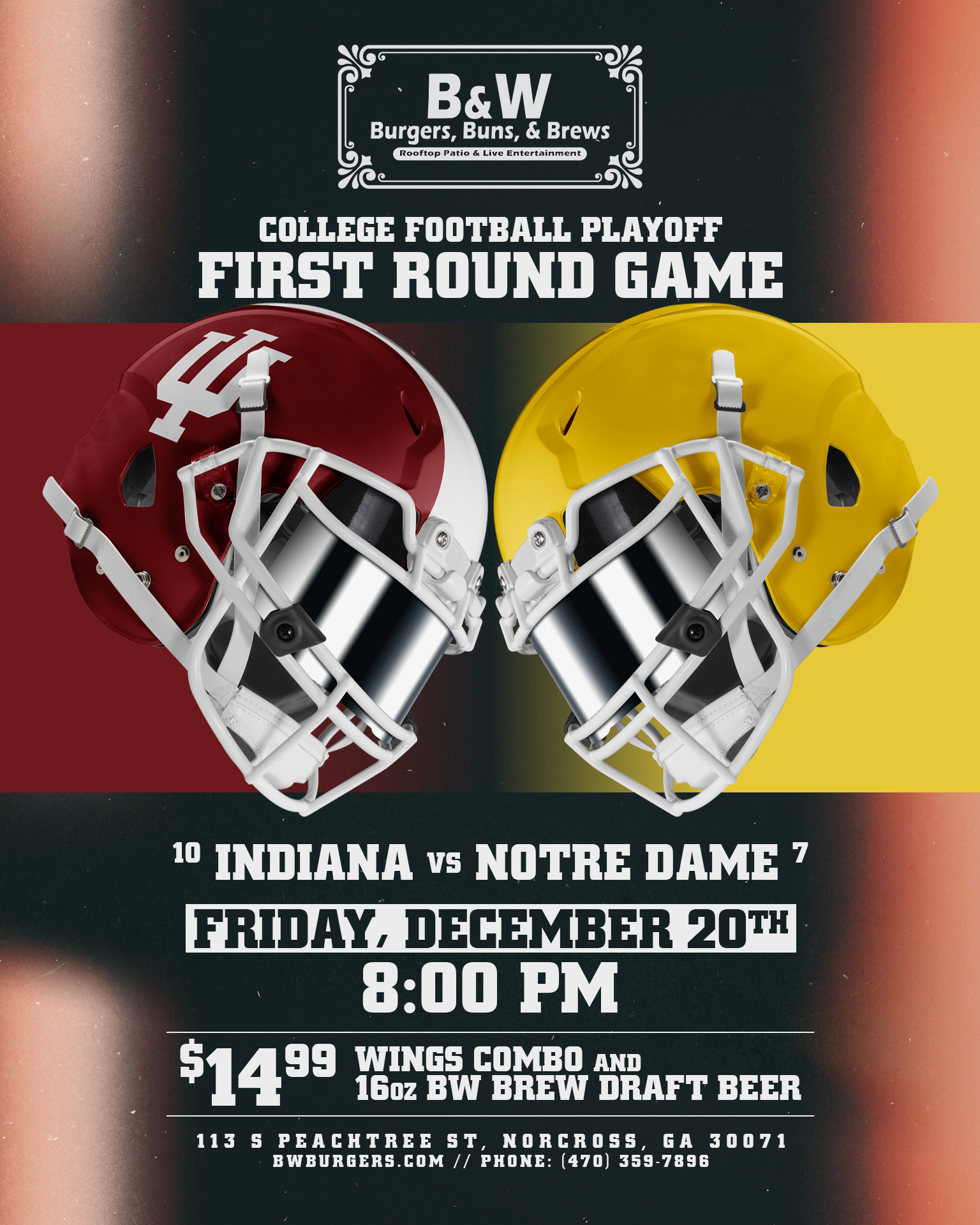#10 Indiana vs. #7 Notre Dame | B & W Burgers